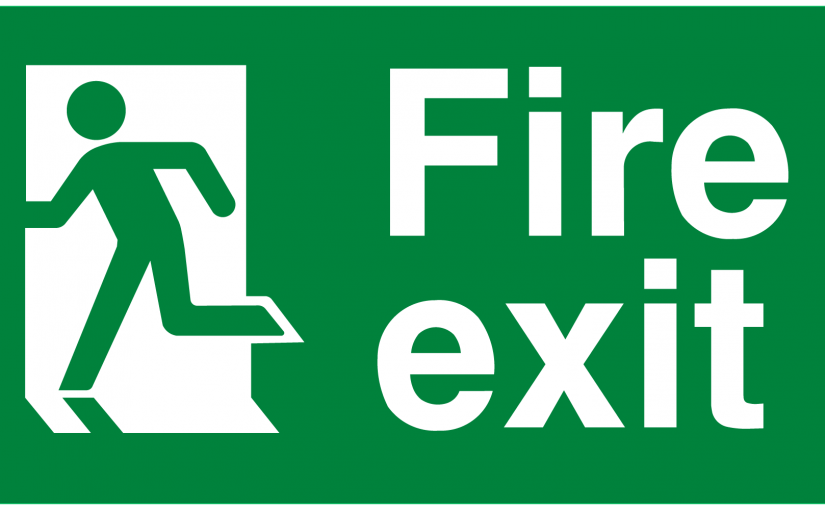 Running Man Left Fire Exit – High Quality Vector Sign And Symbols