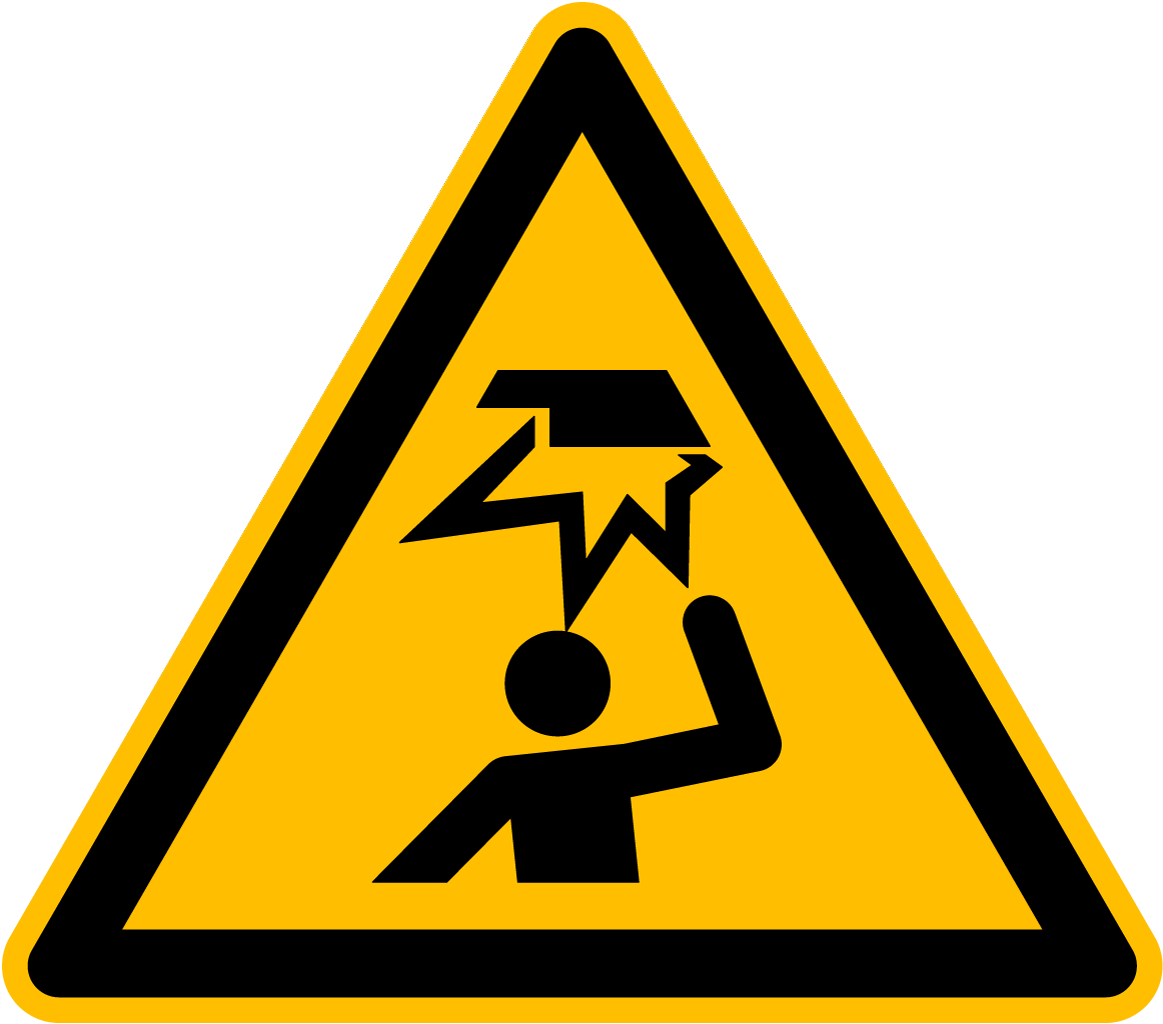 Warning Overhead Obstacles Pictograms – High Quality Vector Sign And ...